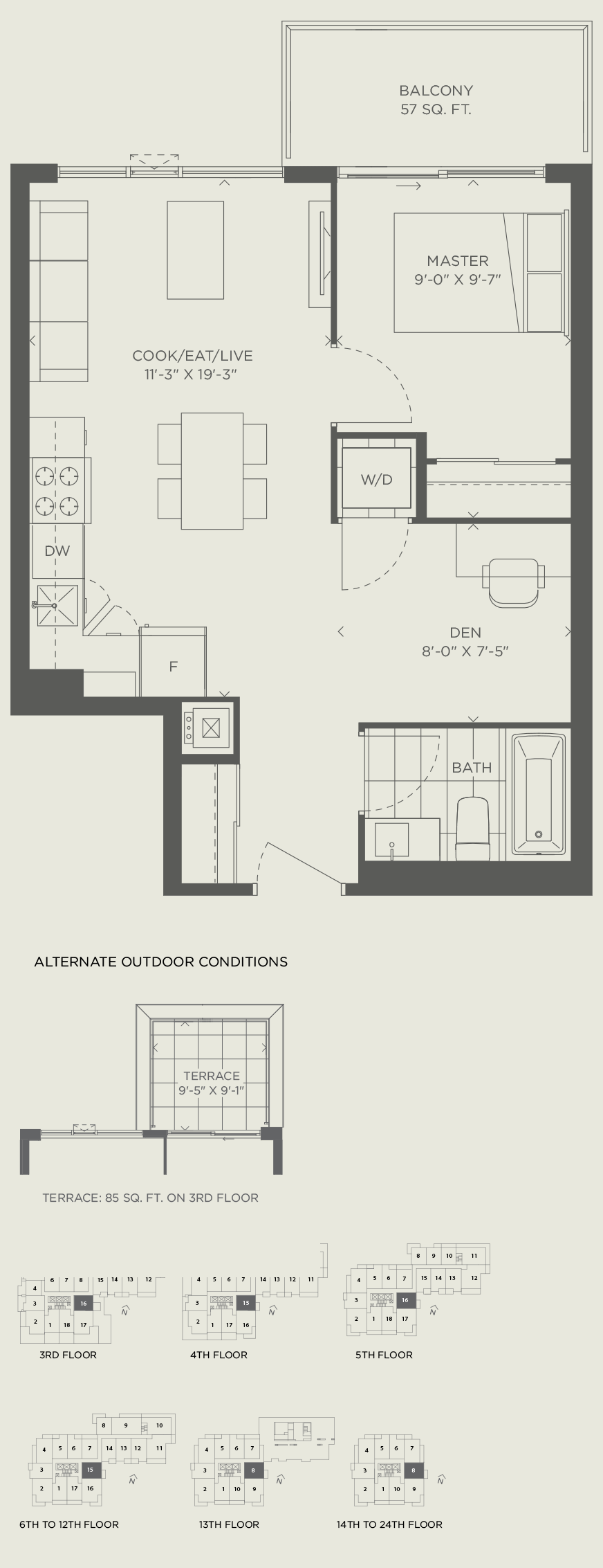 Floorplans - The Ravine Condos - Official Site - Condominiums at 1213 ...